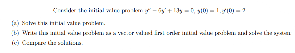 Consider The Initial Value Problem 2560