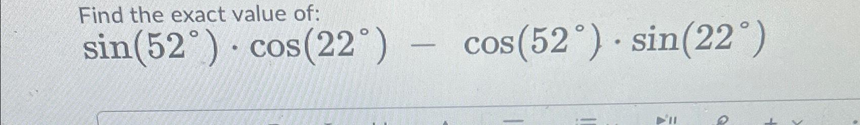 Solved Find the exact value | Chegg.com