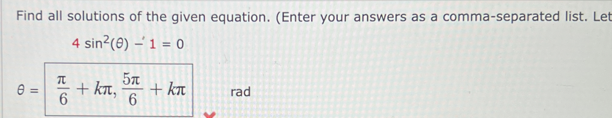 Solved Find all solutions of the given equation. (Enter your | Chegg.com