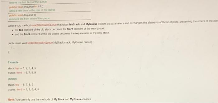 Solved Consider the following definitions of MyStack and | Chegg.com
