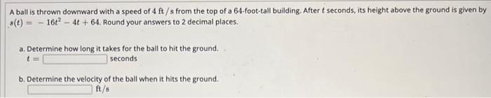 Solved The given functions represent the position of a | Chegg.com