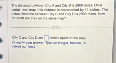 Solved The distance between City A and City B is 2800 | Chegg.com