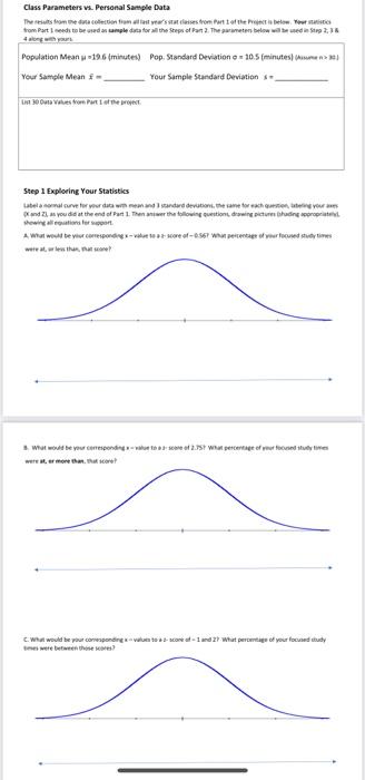 Solved Class Parameters vi. Personal Sample Data Vour Sample | Chegg.com
