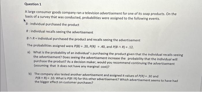 Solved what is the probability of an individuals purchasing | Chegg.com