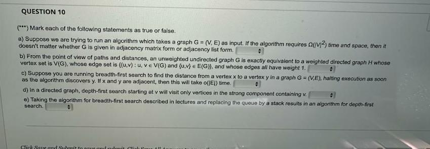 Solved (*) Mark each of the following statements as true or | Chegg.com