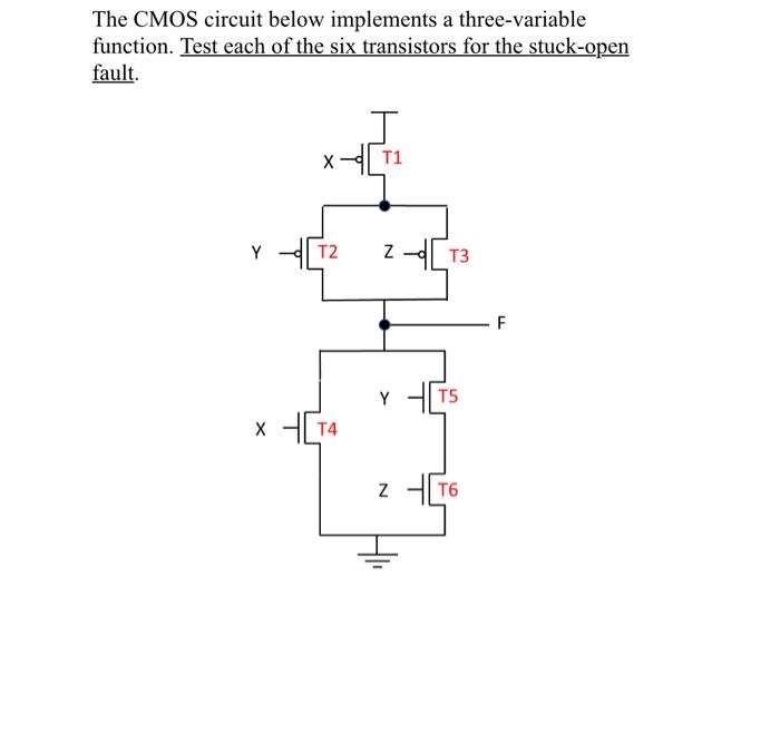 Solved The CMOS circuit below implements a three-variable | Chegg.com