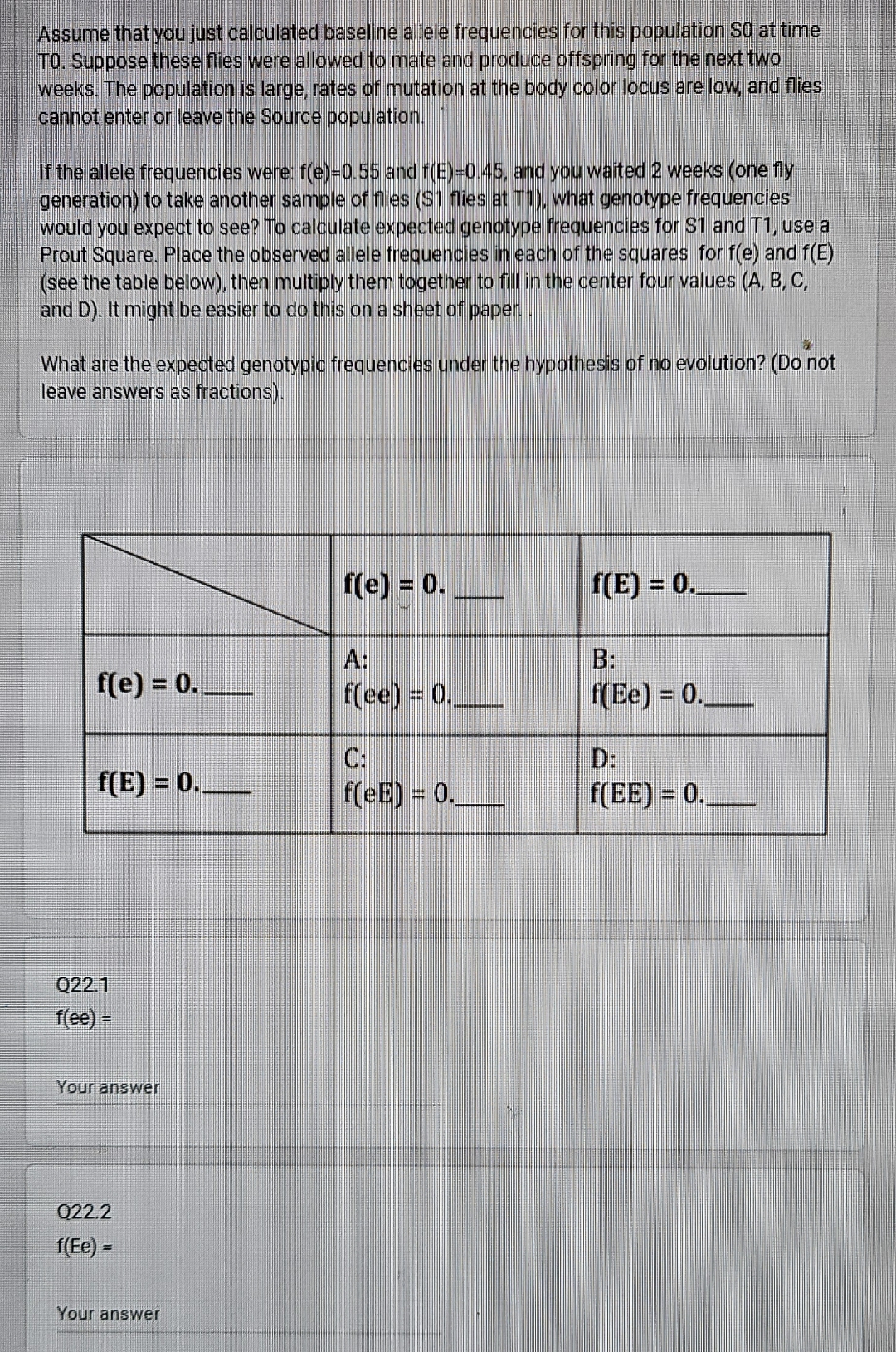 Solved Assume that you just calculated baseline allele | Chegg.com