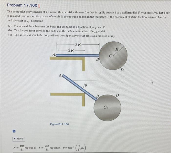 The composite body consists of 8 uniform thin bar AB | Chegg.com
