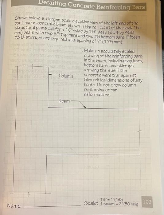 Solved Detailing Concrete Reinforcing Bars Shown below is a | Chegg.com