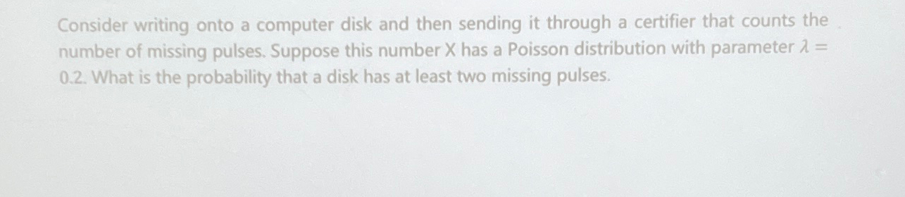 Solved Consider writing onto a computer disk and then | Chegg.com