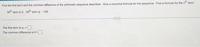 Solved find the first term and the common difference of the | Chegg.com