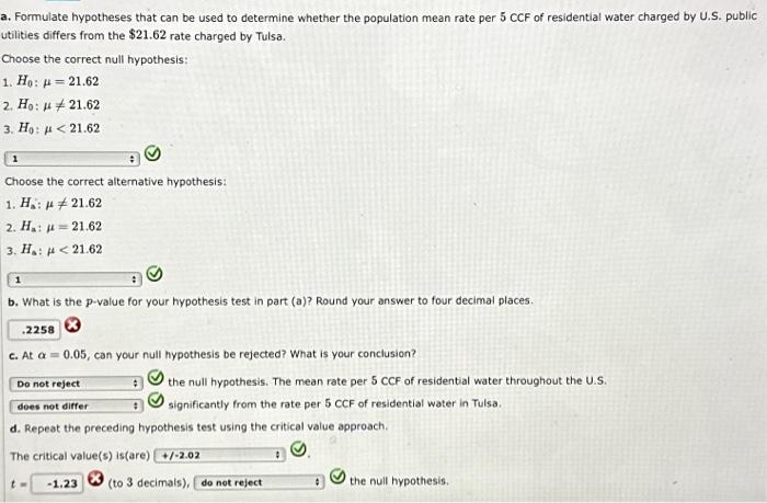 Solved a. Formulate hypotheses that can be used to determine | Chegg.com