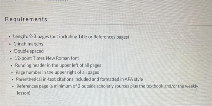- Length: 2-3 pages (not including Title or | Chegg.com
