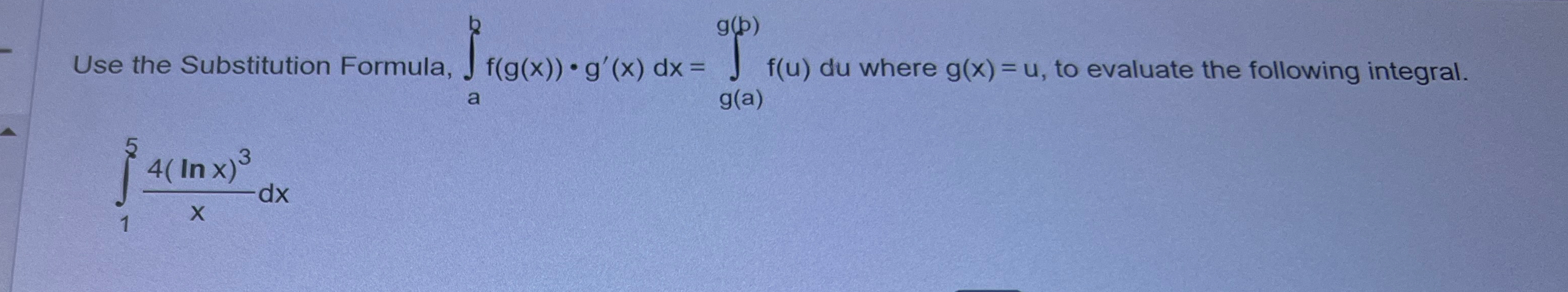 Solved Use the Substitution Formula, | Chegg.com
