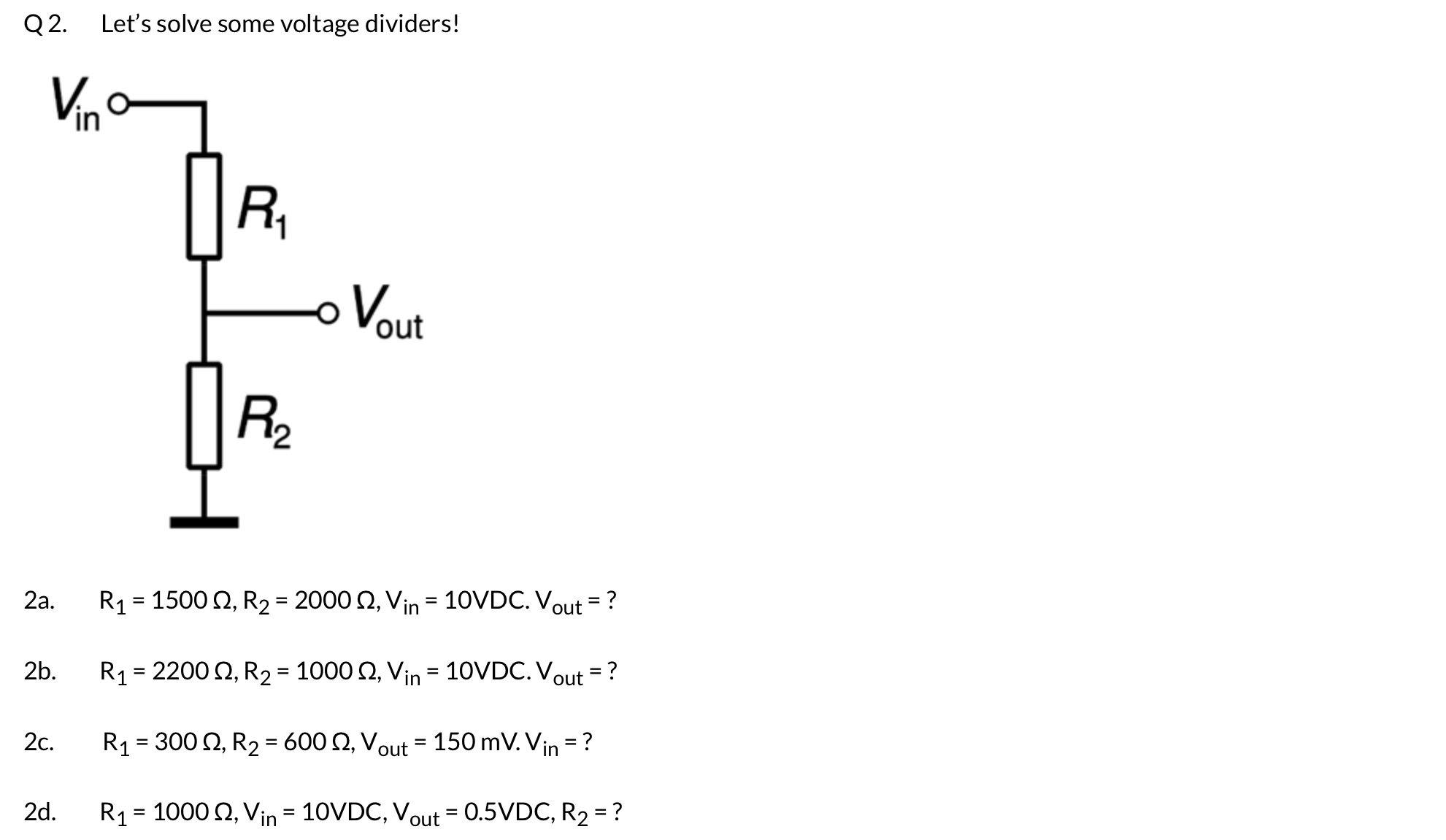 Solved Q 2. ﻿Let's solve some voltage | Chegg.com