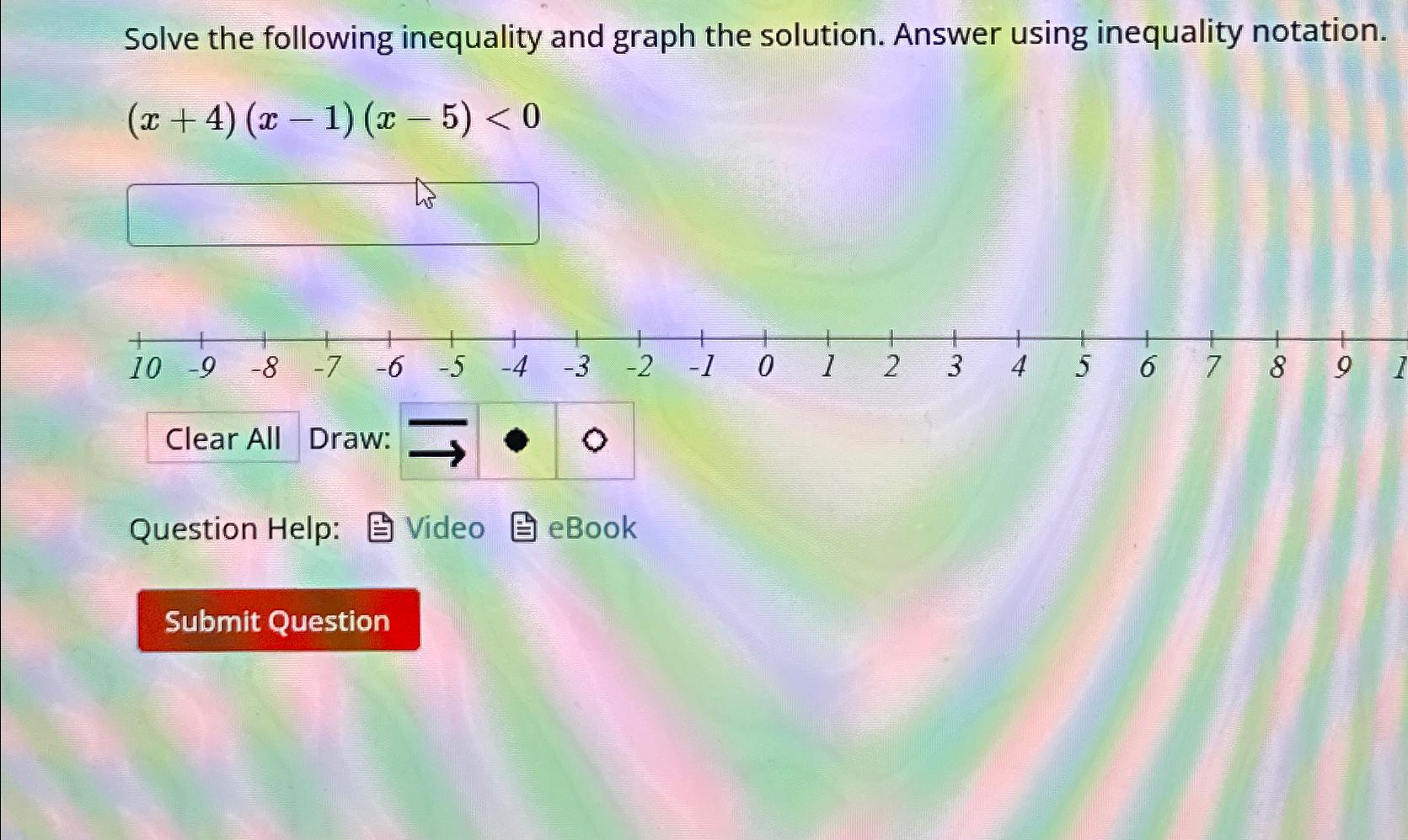 Solved Solve the following inequality and graph the | Chegg.com