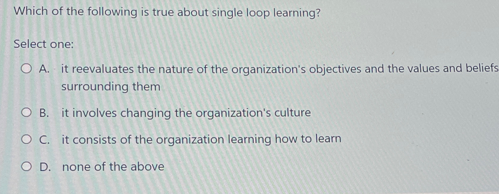 Solved Which of the following is true about single loop | Chegg.com