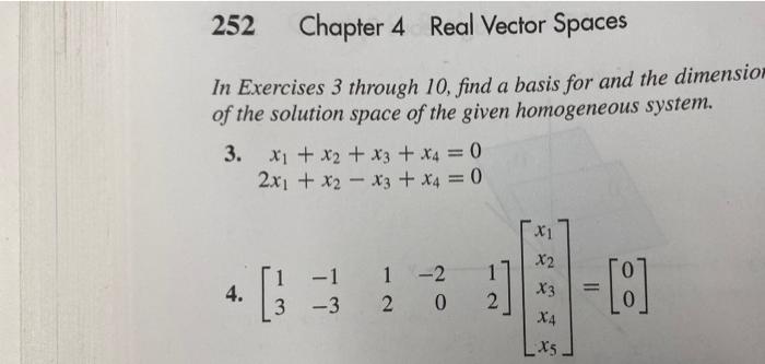 Solved 252 Chapter 4 Real Vector Spaces In Exercises 3 | Chegg.com