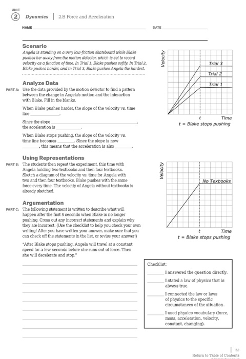 UNIT 2 Dynamics 2. Direction of Friction NAME DATE | Chegg.com