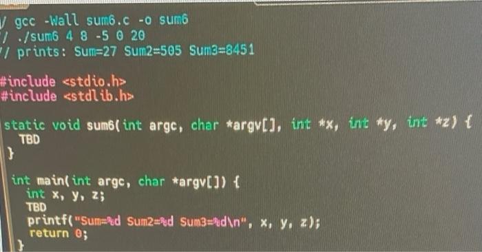 Solved Need help with the TBD portion of code. | Chegg.com
