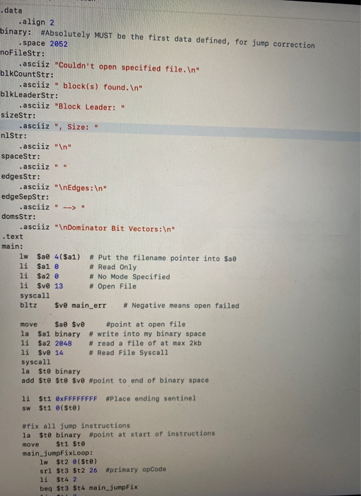 CMPUT 229 Lab 5 - Basic Blocks Write your code in | Chegg.com