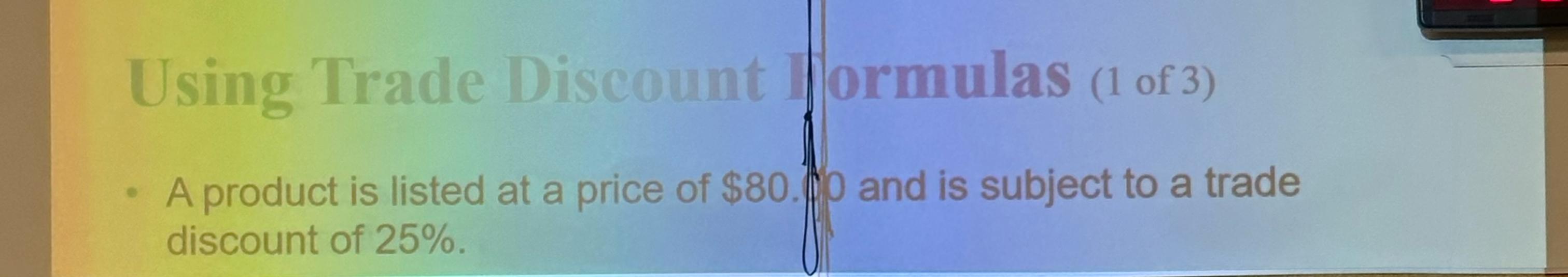 Solved Using Trade Discount formulas (1 ﻿of 3 )A product is | Chegg.com