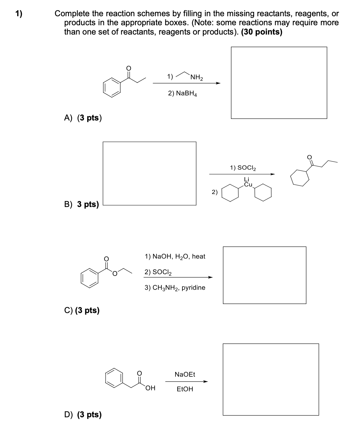 Solved Complete the reaction schemes by ﻿filling in ﻿the | Chegg.com