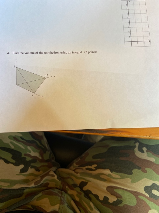 Solved 4. Find the volume of the tetrahedron using an | Chegg.com