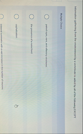 Solved Information gathering from the environment by a | Chegg.com