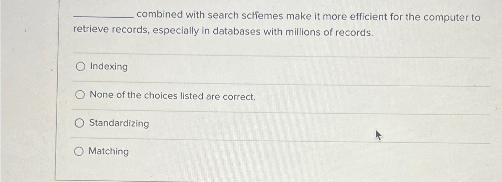 Solved combined with search schemes make it more efficient | Chegg.com