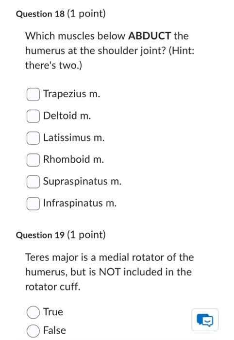 Solved Which of the following muscles does NOT laterally | Chegg.com
