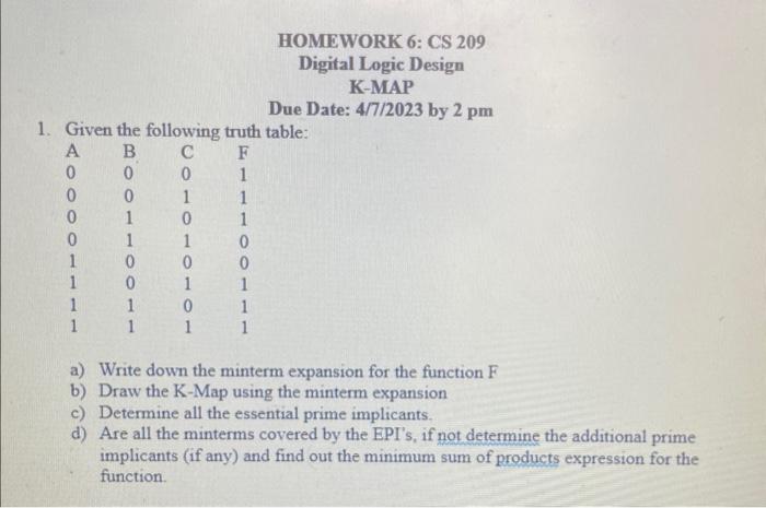 Solved Due Date: 4/7/2023 by 2 pm 1 Given the followina | Chegg.com