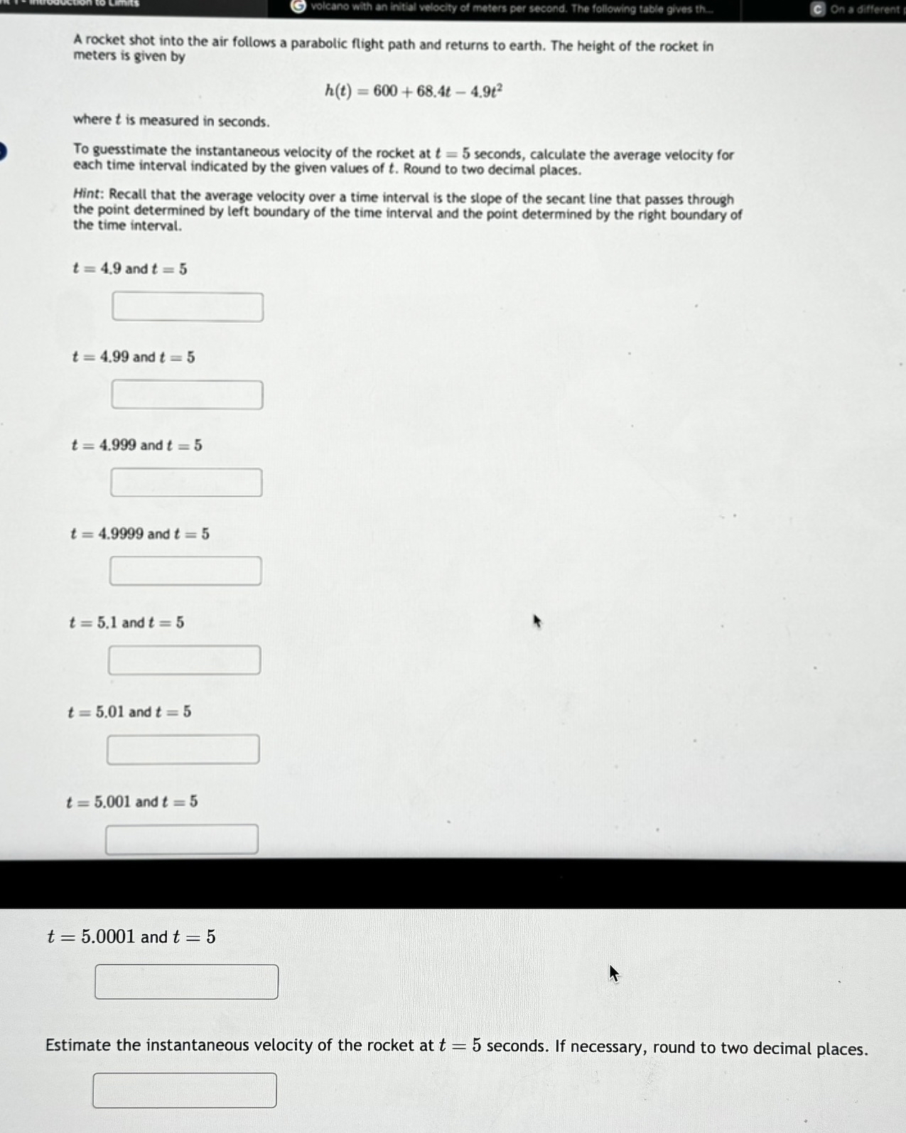 Solved A rocket shot into the air follows a parabolic flight | Chegg.com