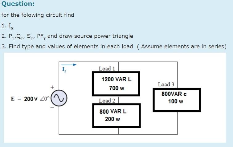Solved Question:for the folowing circuit findISPT'QT'ST'PFT | Chegg.com
