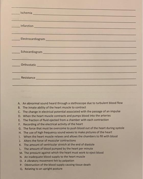 Solved Action Potential Preload Afterload Ejection Fraction | Chegg.com