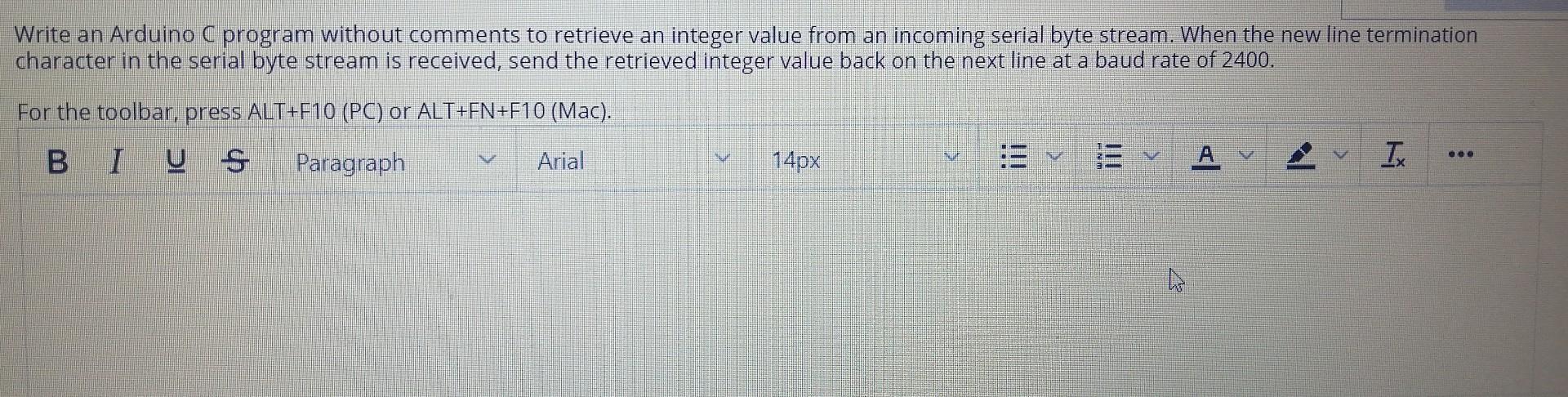 Solved Write An Arduino C Program Without Comments To 