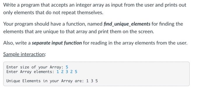 Solved Write a program that accepts an integer array as | Chegg.com