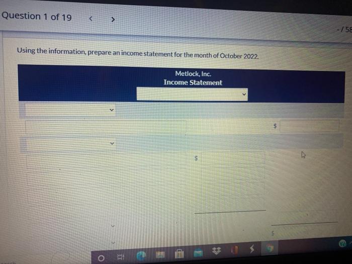 Solved Current Attempt in Progress Metlock, Inc., a provider | Chegg.com