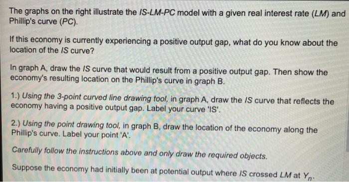 Solved The graphs on the right illustrate the IS-LM-PC model | Chegg.com