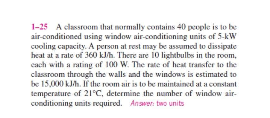 Solved A classroom that normally contains 40 people is to | Chegg.com
