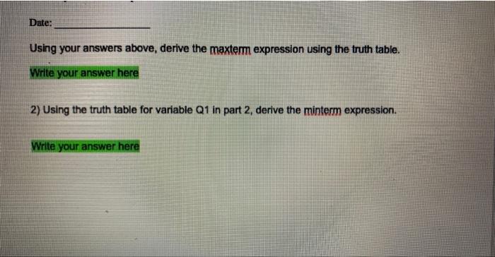 Solved Using your answers above, derive the maxterm | Chegg.com