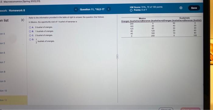 Solved in Werion, the opgoftindy cost of 1 busted of Bahahat | Chegg.com