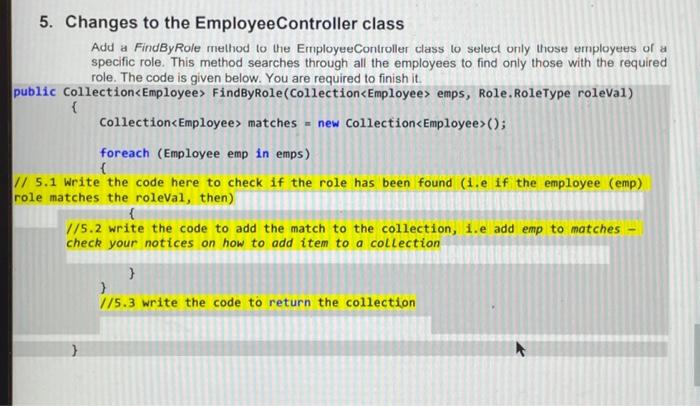 Solved i have an EmployeeListingForm, EmployeeForm and a | Chegg.com