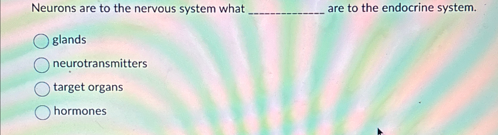 Solved Neurons are to the nervous system what are to the | Chegg.com