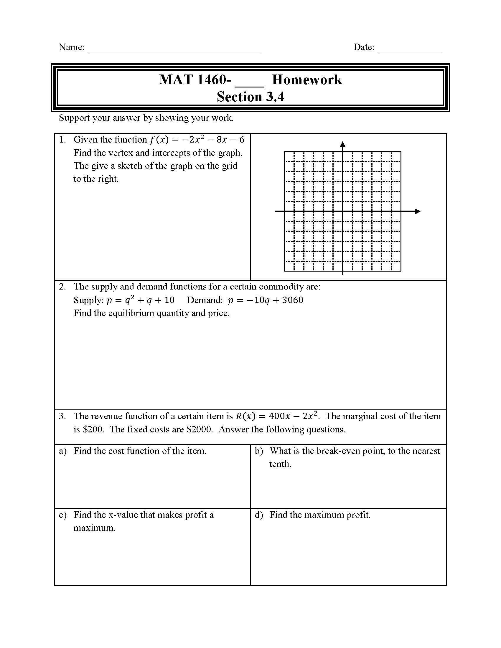 Solved I need help with number 3 ﻿on the attached document | Chegg.com