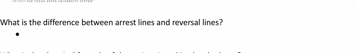 Solved What is the difference between arrest lines and | Chegg.com