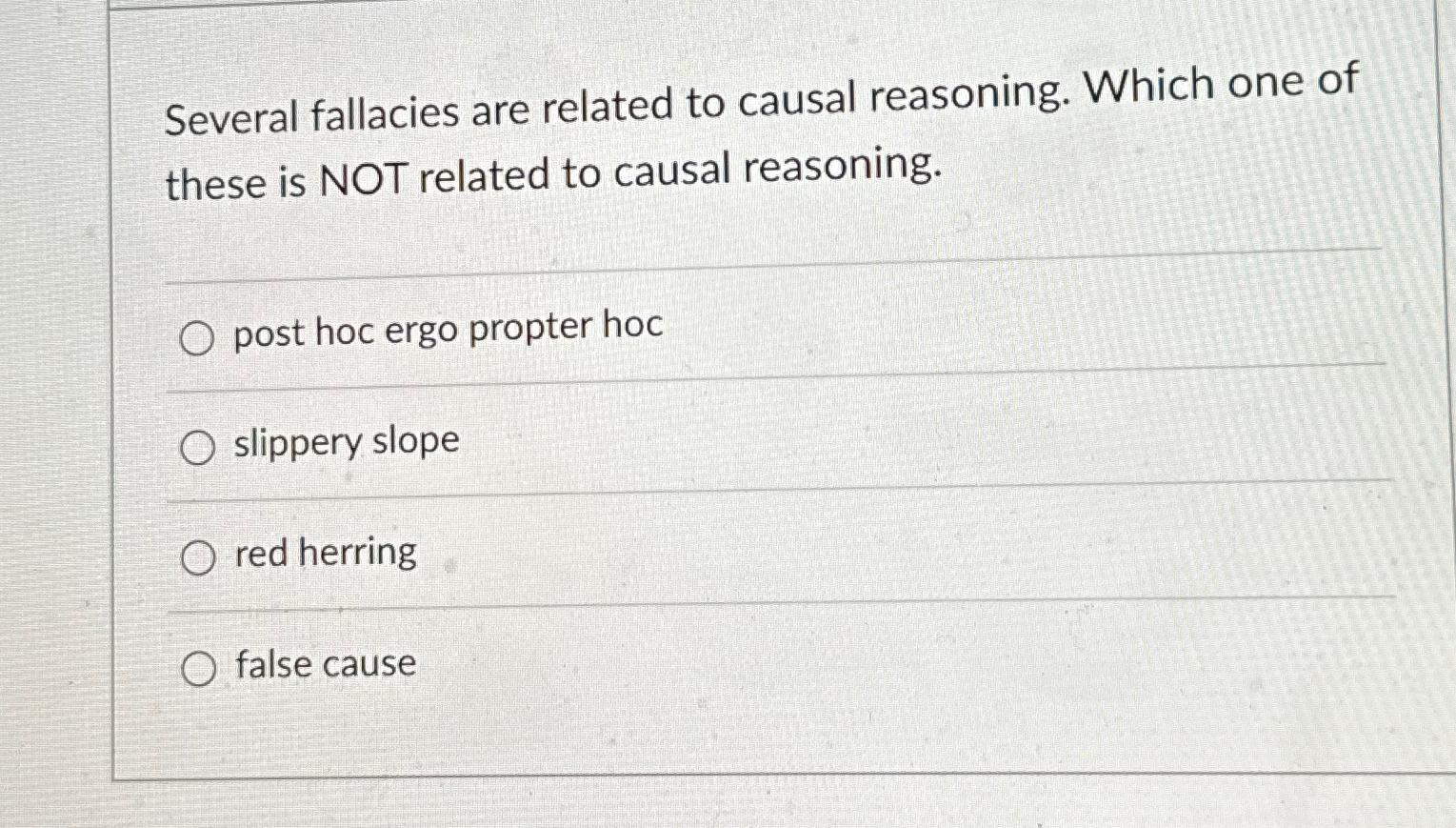 Solved Several fallacies are related to causal reasoning. | Chegg.com