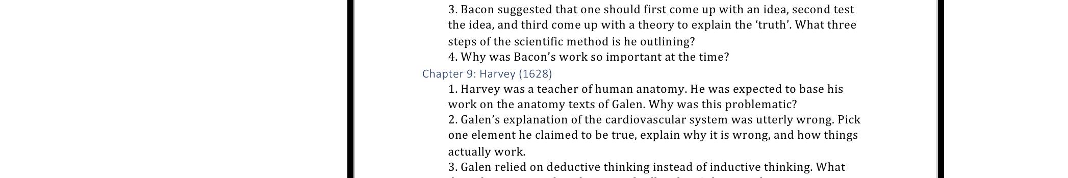 Solved Bacon suggested that one should first come up with an | Chegg.com