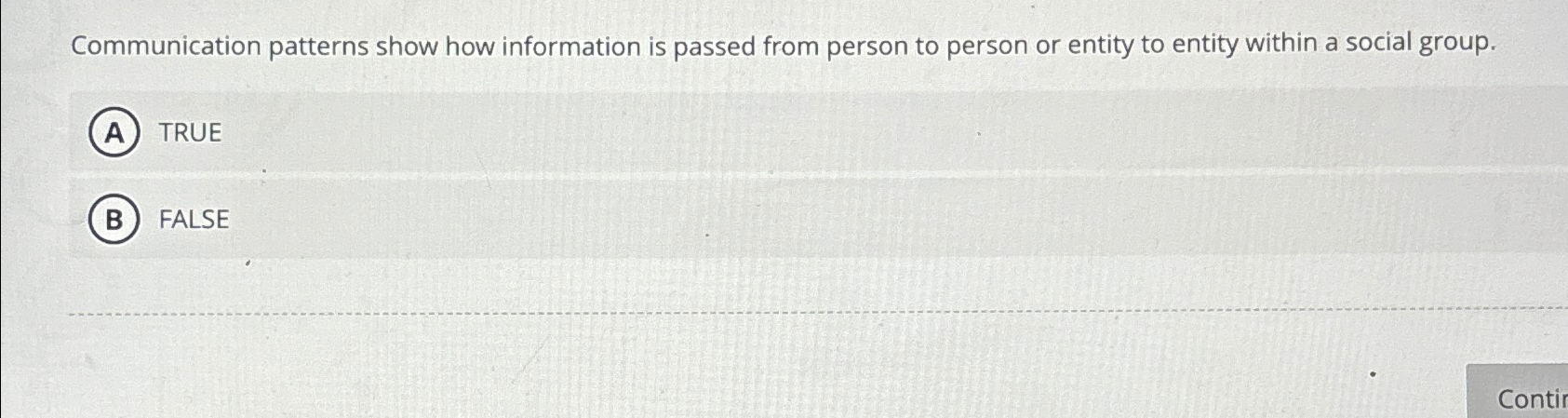 Solved Communication patterns show how information is passed | Chegg.com