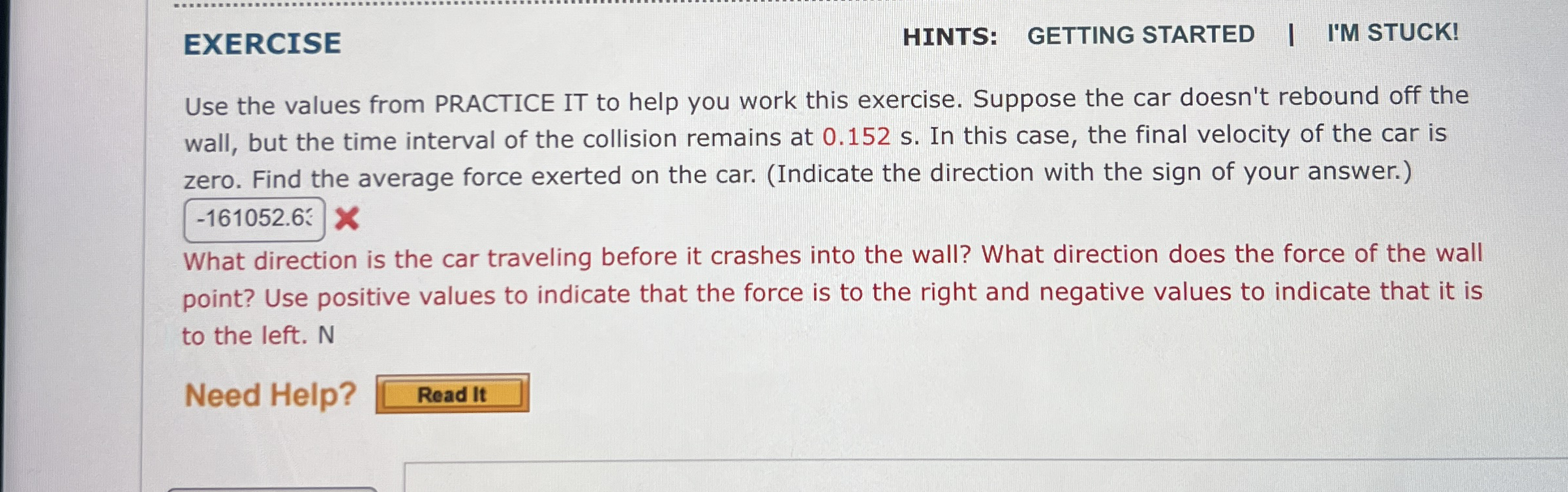 Solved EXERCISEHINTS:GETTING STARTEDI'M STUCK!Use the values | Chegg.com